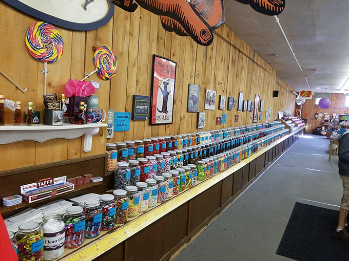 The legendary candy counter stretches toward the horizon like a sugary Yellow Brick Road. Dorothy would never have left for Kansas.