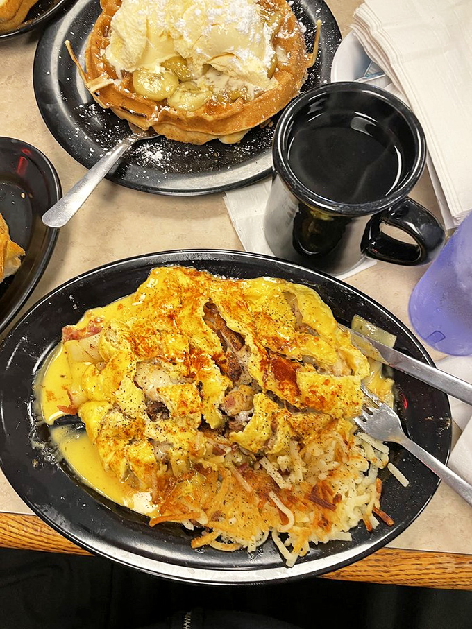 An omelet should always be this fluffy, this loaded with fillings, and this capable of curing whatever ailed you the night before.