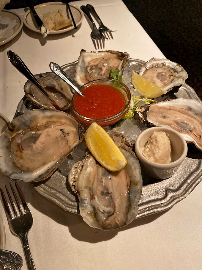 These oysters aren't just seafood&mdash;they're briny jewels of the Chesapeake, served with classic accompaniments and a side of maritime nostalgia.