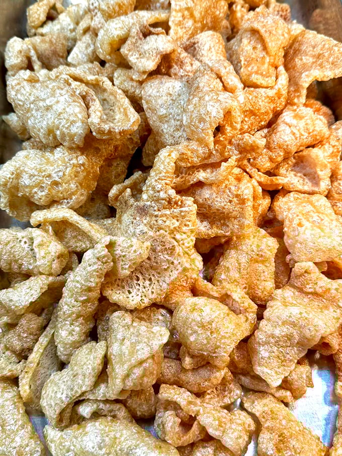These pork rinds aren't just a snack, they're a Southern art form &ndash; airy, crunchy clouds of porky perfection that dissolve on your tongue.