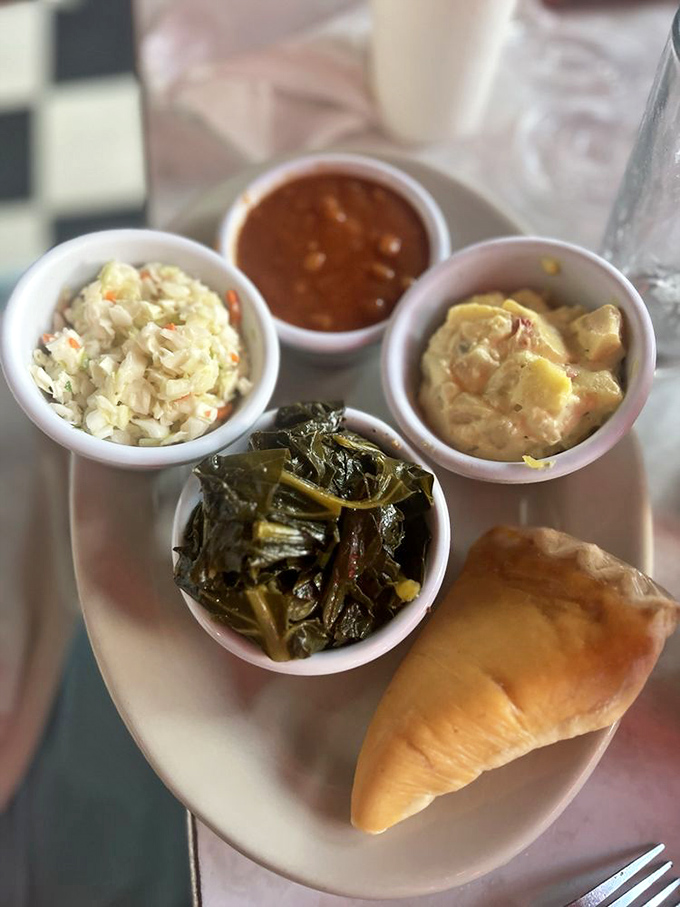 The supporting cast deserves applause too: coleslaw, potato salad, and greens &ndash; the unsung heroes of any serious barbecue production.