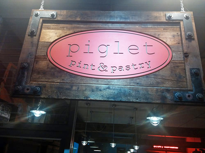 This sign isn't for Piglet from Winnie the Pooh&mdash;though Pooh would certainly approve of what's cooking inside this establishment.