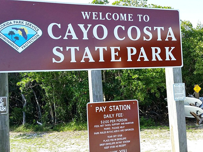 The sign says "Welcome," but what it really means is "Prepare to forget what stress feels like for a while."