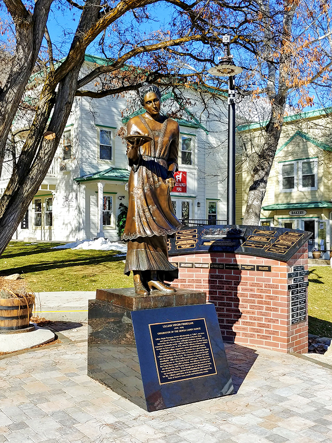 This bronze statue commemorates Genoa's heritage with quiet dignity, standing watch over the town like a guardian of stories waiting to be told.