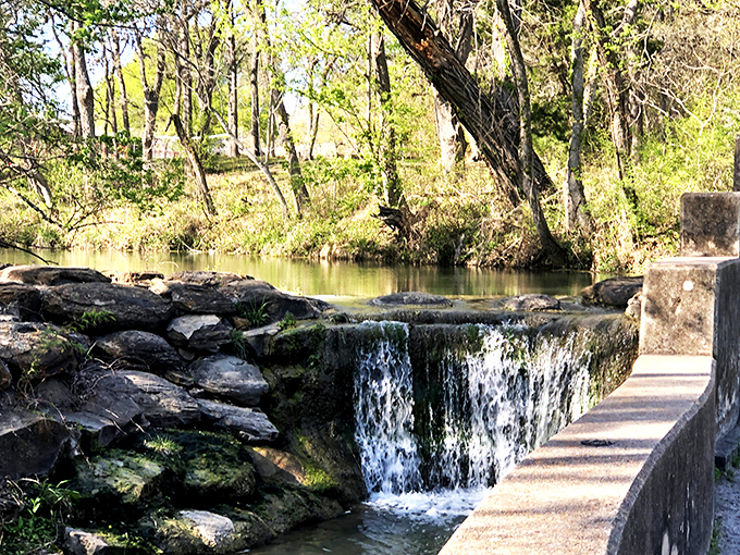 Even the water in Lockhart flows with purpose and beauty. This peaceful spot offers the perfect post-barbecue contemplation zone.