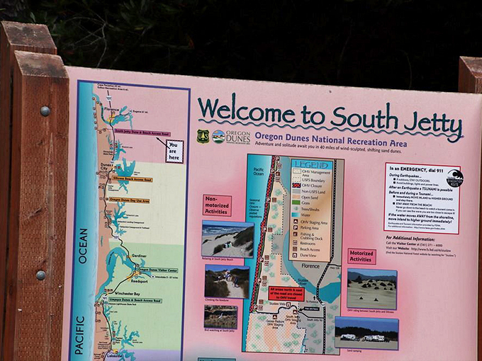 The trailhead sign serves as your portal to coastal magic&mdash;where Oregon's forest meets sea in perfect harmony. 