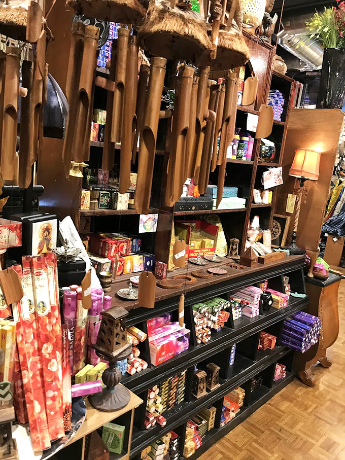 These bamboo wind chimes aren't just making music&mdash;they're having a full-on symphony above shelves of incense that would make the '60s jealous.