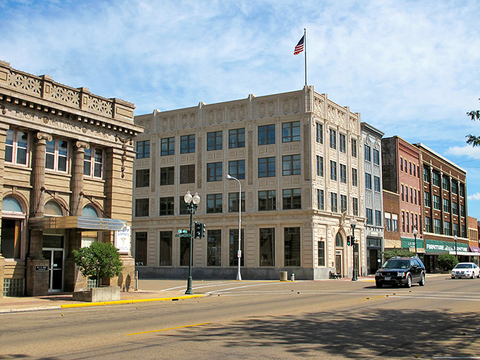 Albert Lea's historic downtown offers lakeside living without lakeside prices. Those American flags wave over some serious housing bargains!