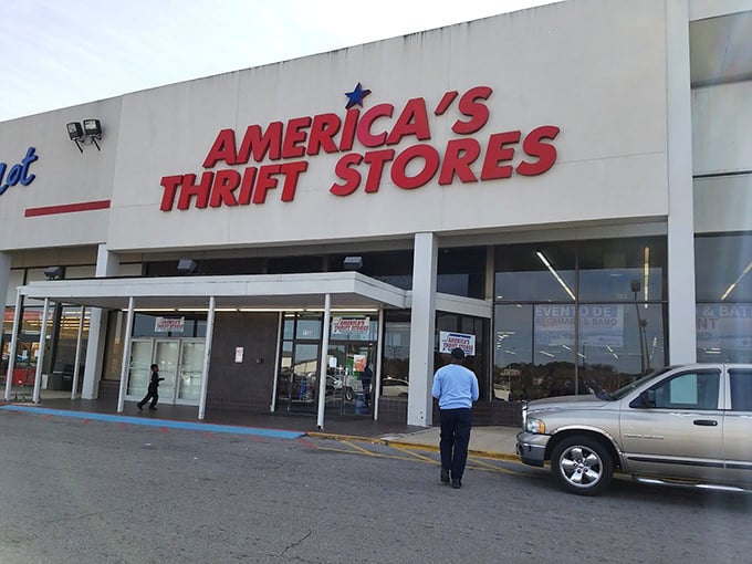 America's Thrift Store's Birmingham location stands tall and proud, a cathedral to consumerism's more sustainable second act.
