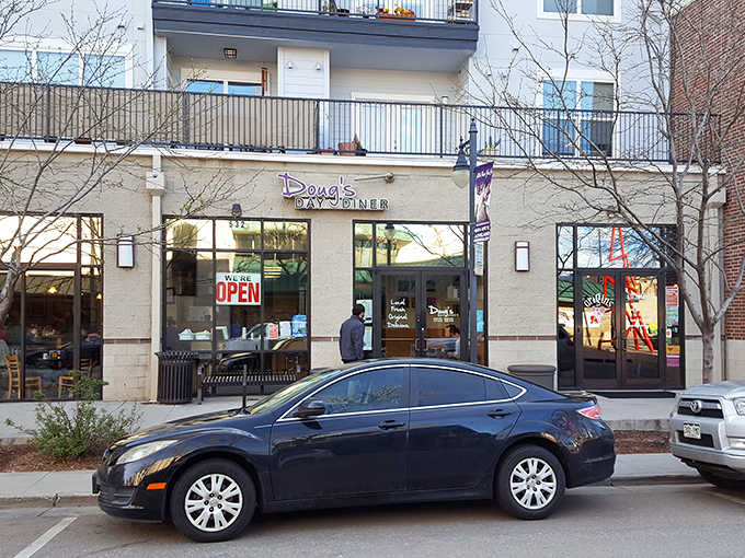 Doug's Day Diner blends perfectly into downtown Loveland &ndash; the Clark Kent of breakfast spots hiding superhero-sized portions.