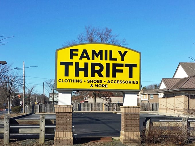 Family Thrift Store's sunshine-yellow sign brightens even the cloudiest Jersey day. It's like a Vegas marquee announcing: "Jackpot deals inside!"