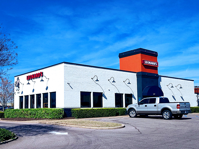 Leonard's classic sign has been directing BBQ lovers to pork paradise for decades. Some beacons of hope are lit by neon! 