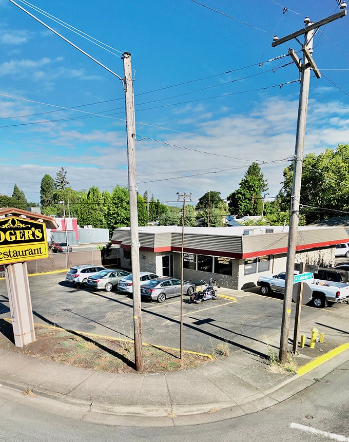 Roger's Restaurant's classic diner profile stands defiantly against time &ndash; serving breakfast while trends come and go like seasonal specials.