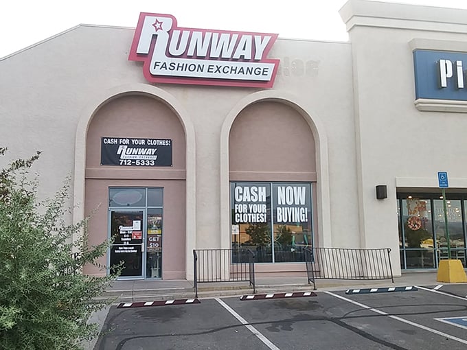 Runway's distinctive arches welcome fashion-forward bargain hunters to a realm where style meets savings.