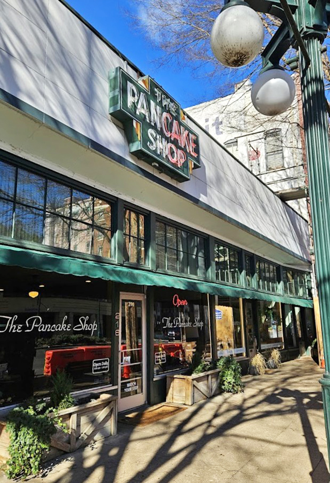 The Pancake Shop's classic storefront has been Hot Springs' breakfast headquarters since before Instagram could make food famous.