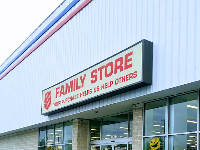 The Salvation Army's Family Store sign reminds us that good deals can also mean doing good.