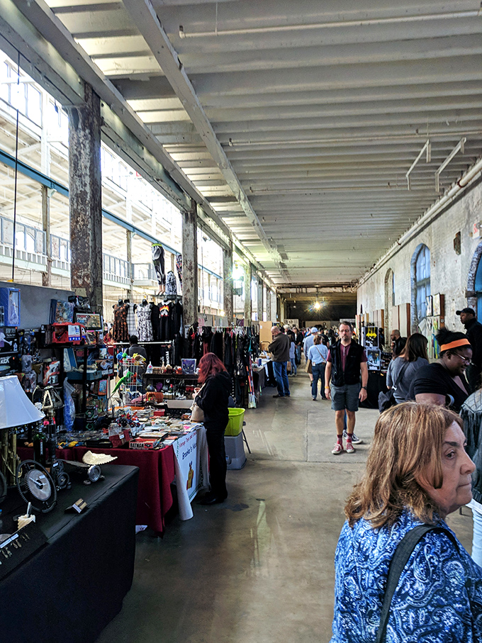 Trenton Punk Rock Flea Market's industrial interior feels like shopping in a museum where everything's actually for sale.