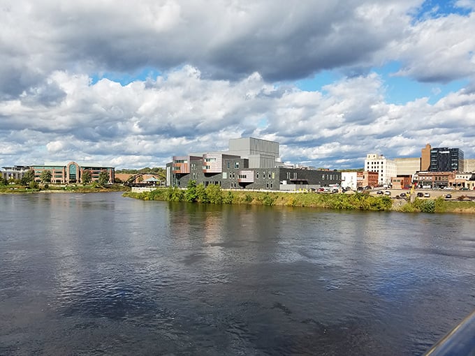 The Chippewa River reflects Eau Claire's skyline &ndash; nature and architecture in perfect conversation with each other.