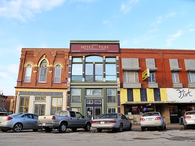 Historic storefronts welcome shoppers in downtown Fairfield. Retirement dollars stretch further when surrounded by such beauty.