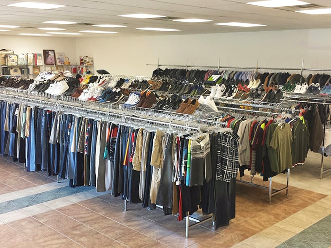 Inside Family Thrift, the meticulous organization would make Marie Kondo weep with joy. These racks spark joy without sparking credit card debt.