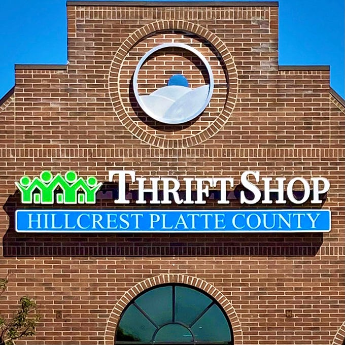 Architectural details make this thrift shop feel like a discovery, not just a store. Sunlight plays through those distinctive windows, illuminating unexpected treasures within.