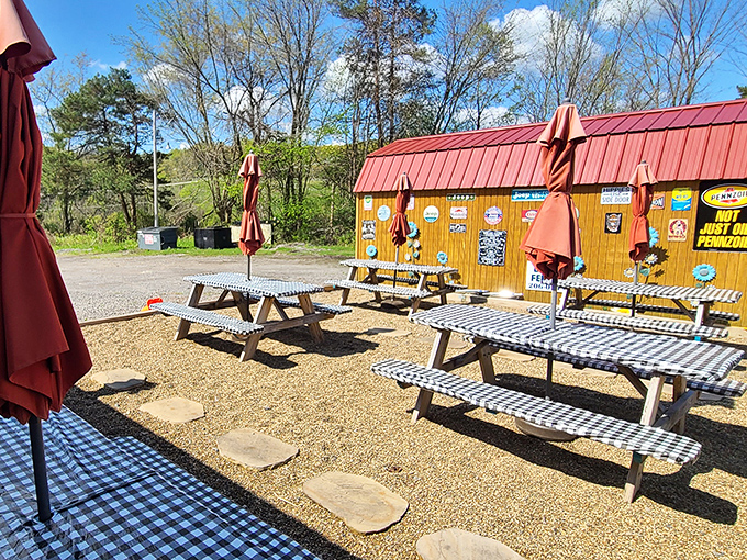 The rustic picnic area at Jimis' has witnessed more delicious moments than a Food Network highlight reel&mdash;all under Pennsylvania sunshine.Add to Conversation