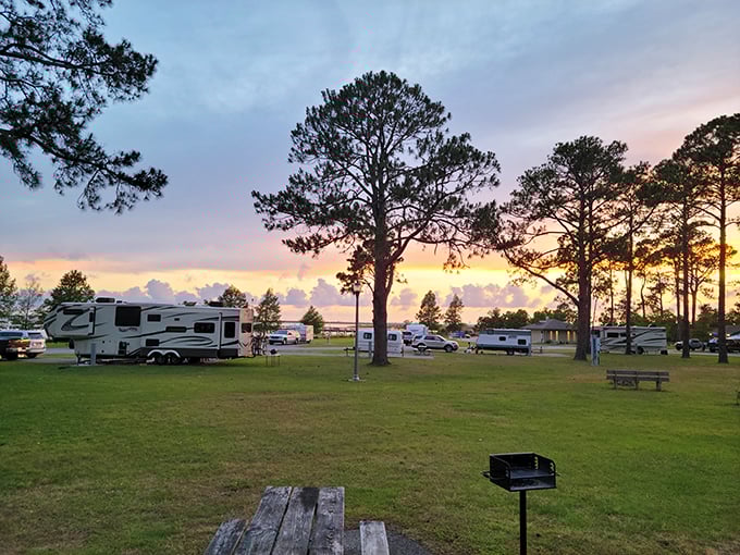 Sunset at Meaher paints the sky in watercolors that would make even professional photographers doubt their filter skills.