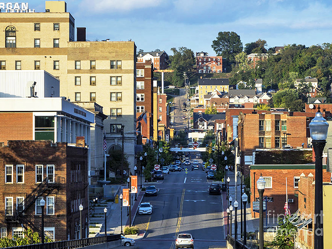 The hillside views in Morgantown prove that West Virginia retirement comes with natural scenery other states charge admission for.