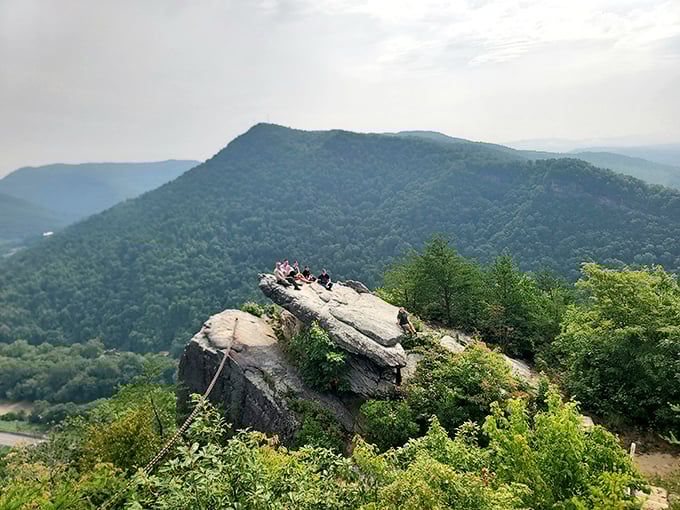 The bridge to adventure at Pine Mountain State Resort Park, where Kentucky's mountains unfold in endless waves.