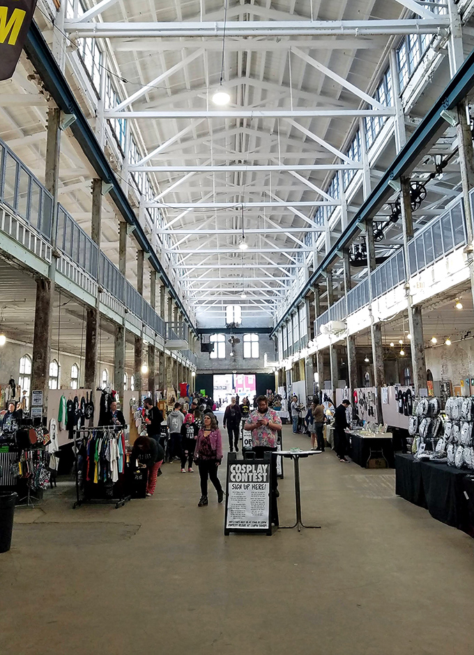 High ceilings and history create the perfect backdrop for Trenton's alternative market &ndash; where the building is as cool as the merchandise.