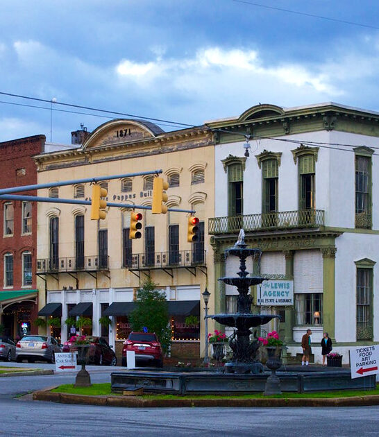 dreamy town alabama postcard ftr