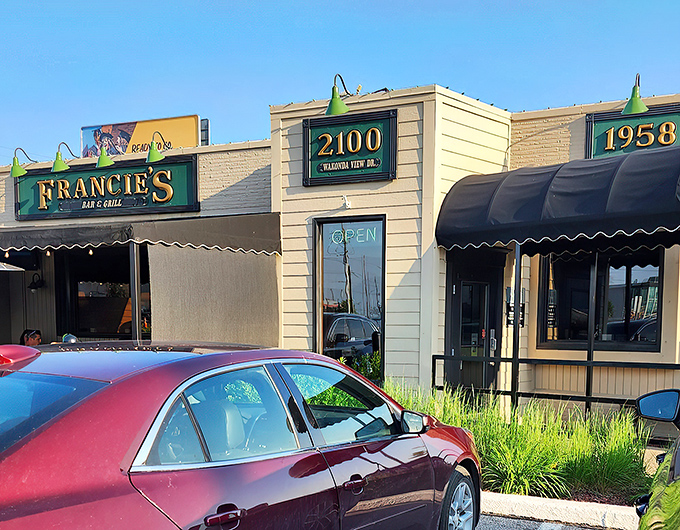 A time capsule of flavor! Francie's exterior promises a journey back to 1958, when sandwiches were king and calories were just a twinkle in our eyes.