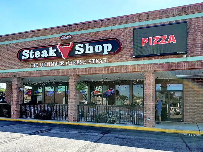 Pete's brick facade proudly announces its mission: "The Ultimate Cheese Steak." No fancy frills needed when you're delivering on a promise this delicious. 