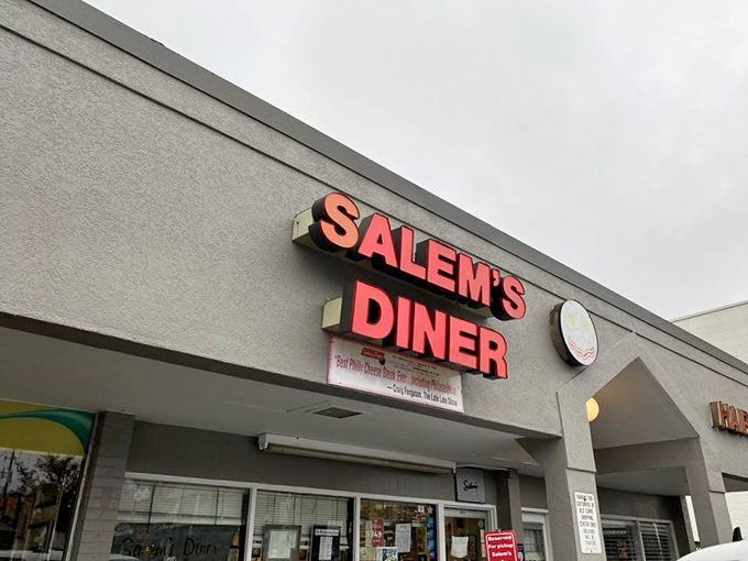 Salem's Diner's humble exterior belies the breakfast treasures within. Like finding the Hope Diamond at a yard sale, this unassuming storefront houses culinary gold.