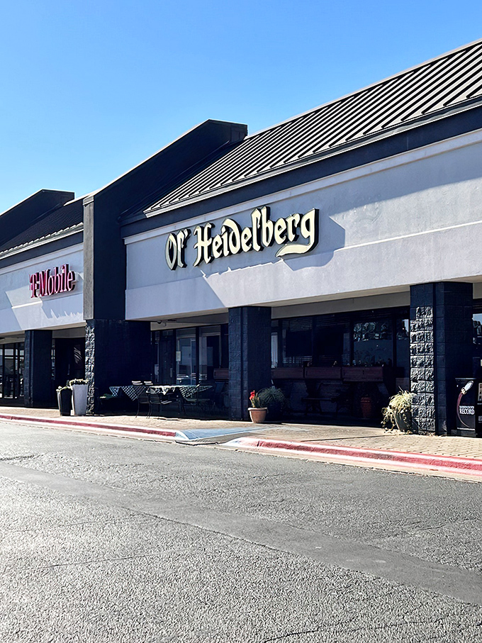 The glowing yellow sign of Ol' Heidelberg beckons like a beacon of Bavarian bliss in this unassuming Huntsville strip mall. German comfort awaits inside!