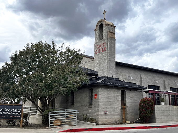The unassuming exterior of Taco Guild belies the culinary revelation within. This converted church on 7th Street promises salvation for taco lovers.