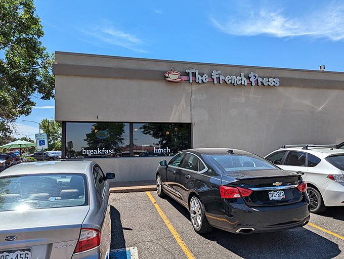 The unassuming exterior of The French Press might fool you, but like any good mystery novel, it's what's inside that counts. 
