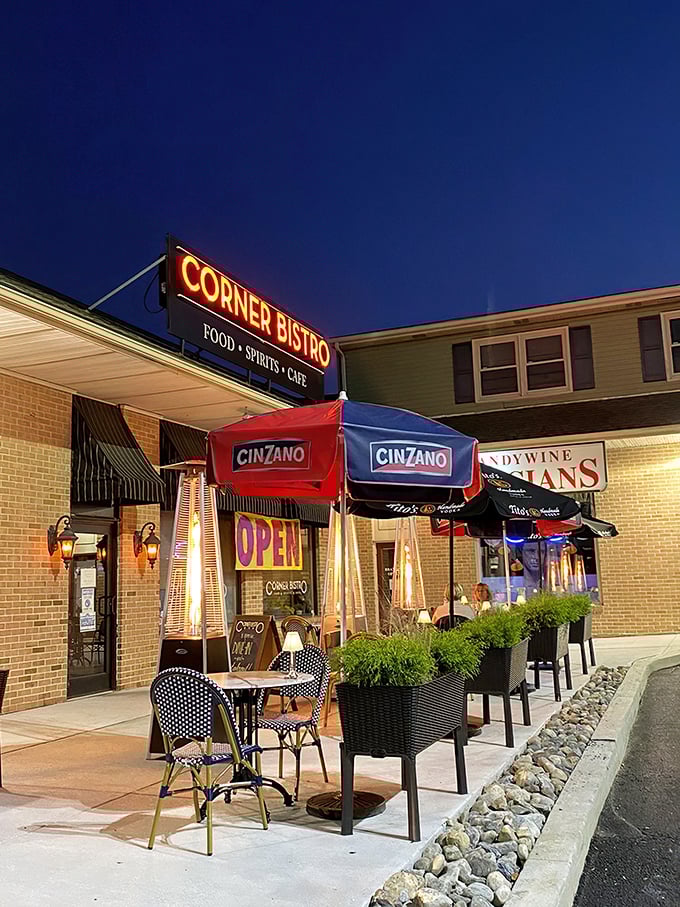 The neon glow of Corner Bistro's sign isn't just illumination&mdash;it's an invitation to culinary bliss in Wilmington's dining landscape.