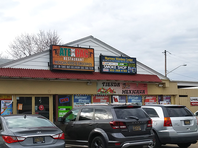 The unassuming exterior of Taqueria Atexcac proves once again that the best Mexican food often hides in plain sight, like a culinary speakeasy for those in the know.