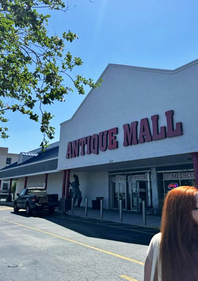 The unassuming exterior of Wildwood Antique Mall belies the treasure trove within&mdash;like finding a portal to the past hidden in a Florida strip mall.
