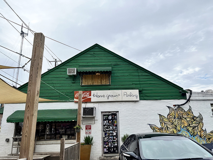 The green-and-white exterior of Home grown GA Restaurant promises unpretentious deliciousness, like a storybook cottage that happens to serve life-changing biscuits.