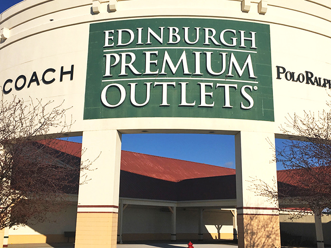 The iconic Indiana Premium Outlets welcomes bargain hunters like a retail Emerald City, promising treasures beyond the parking lot.