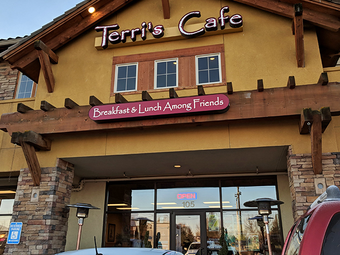 Terri's Caf&eacute; welcomes you with its warm yellow exterior and rustic wooden accents&mdash;like a mountain lodge that happens to serve life-changing pancakes.