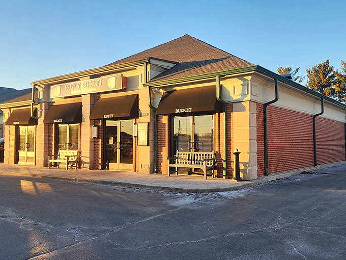 The humble facade of Rusty Bucket belies the culinary treasures within. Like finding a vintage watch at a yard sale, this unassuming exterior holds surprising value.