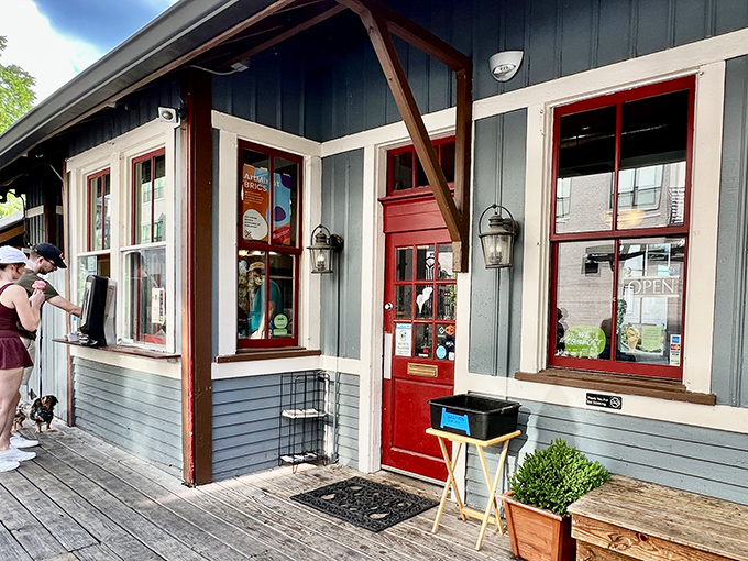 The blue-gray clapboard exterior of BRICS feels like discovering a secret clubhouse where happiness is served by the scoop.