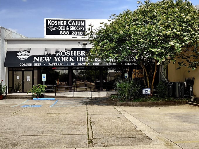 The black awning beckons like a New York mirage in suburban Metairie. This cultural crossroads promises authentic deli treasures with a Louisiana twist.