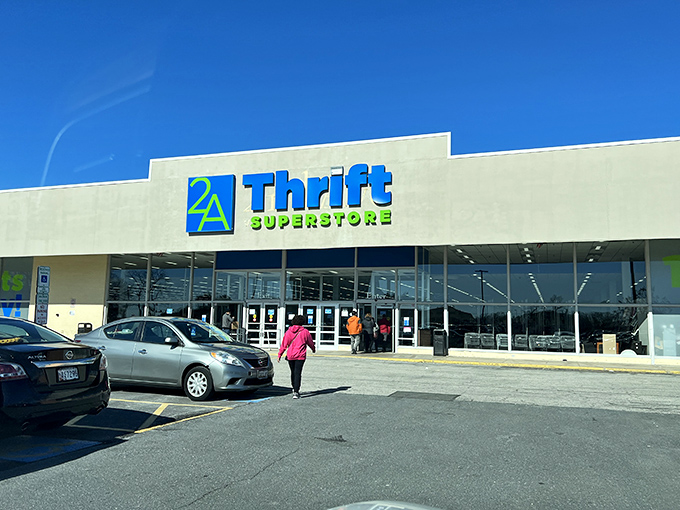 The unassuming exterior of 2nd Ave Thrift Superstore belies the wonderland within. Like a treasure chest disguised as a strip mall inhabitant.