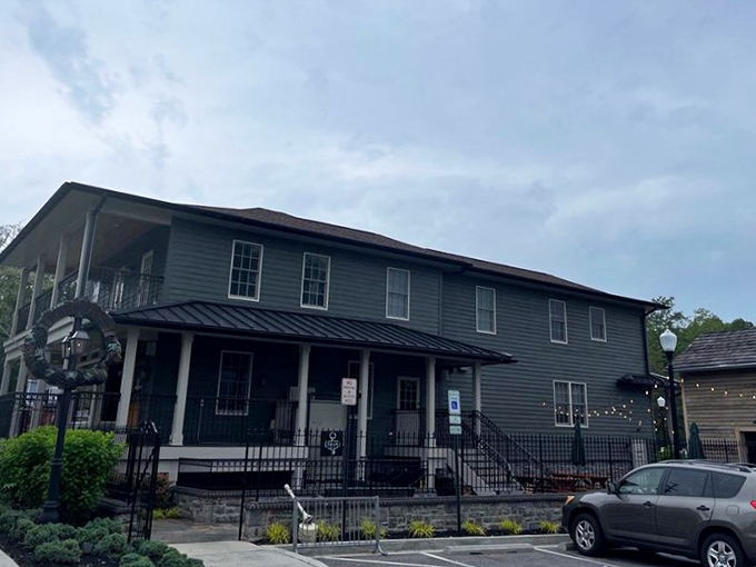The blue-gray facade of Rathskeller stands proudly in Elkridge, welcoming hungry travelers with the promise of German comfort and Maryland hospitality.