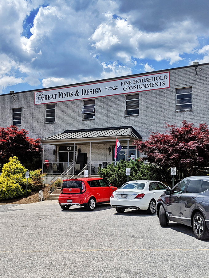 The unassuming exterior of Great Finds & Design belies the treasure trove within. Like a speakeasy for furniture enthusiasts, this Timonium gem rewards those who venture inside.