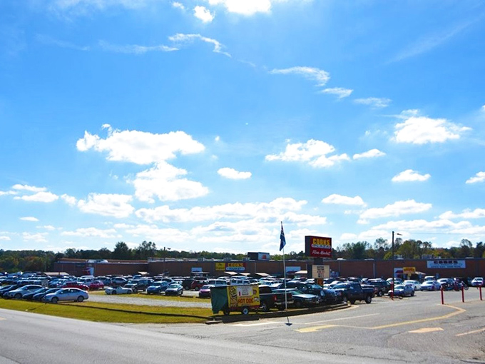 Welcome to treasure-hunting paradise! Cooks Flea Market's bustling parking lot hints at the bargain bonanza waiting inside this Winston-Salem institution.